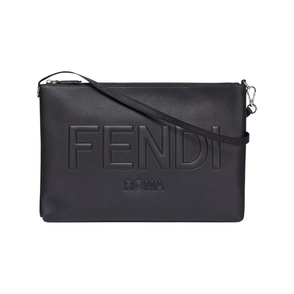 Fendi Roma Signature Pc Case Clutch - Gem